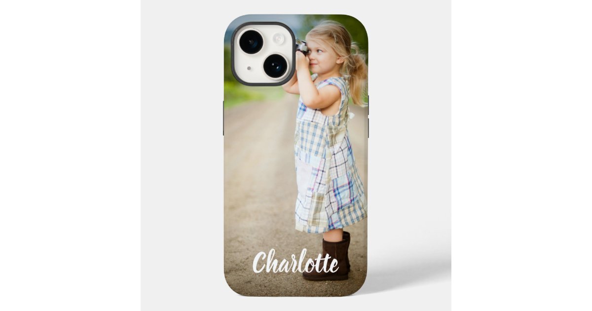 Custom Photo Text Personalized iPhone 14 Case | Zazzle