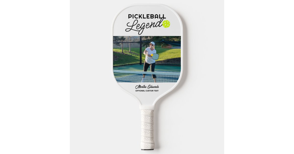Custom Photo & Text Pickleball Legend Personalized Pickleball Paddle ...