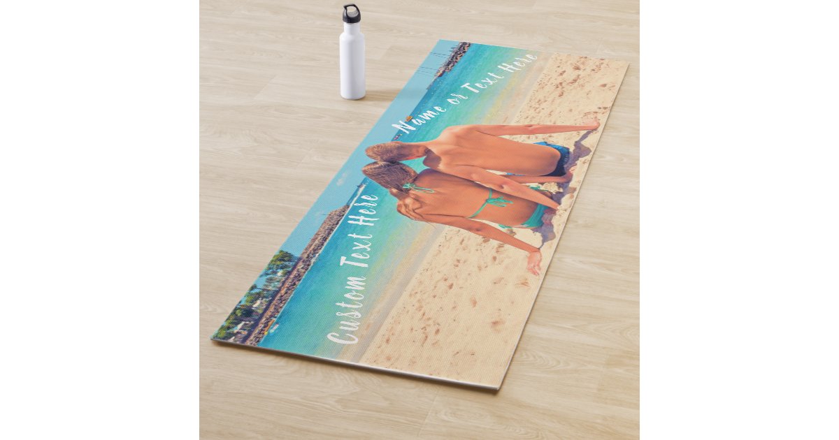 Custom Photo Text Yoga Mat - Your Summer Design | Zazzle