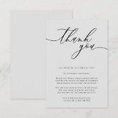 Custom Photo Thank You Gray Enclosure Card | Zazzle