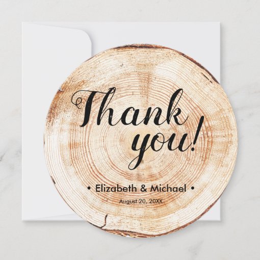 Custom Photo Thank you Rustic Wedding Invitation | Zazzle