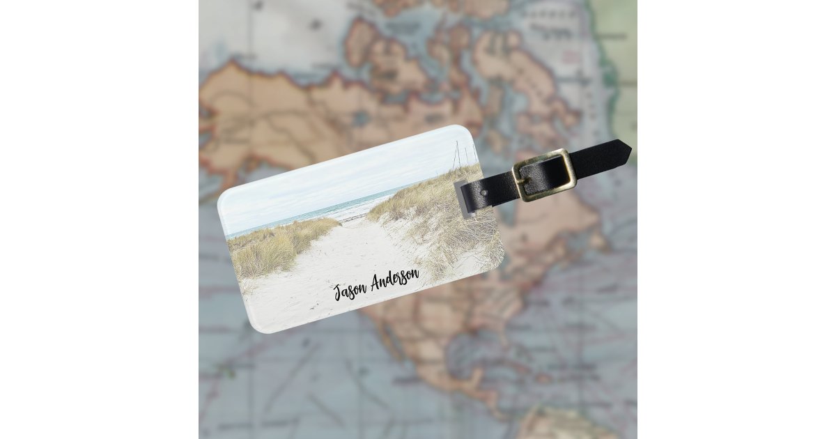 Custom photo travel vacation luggage tag | Zazzle