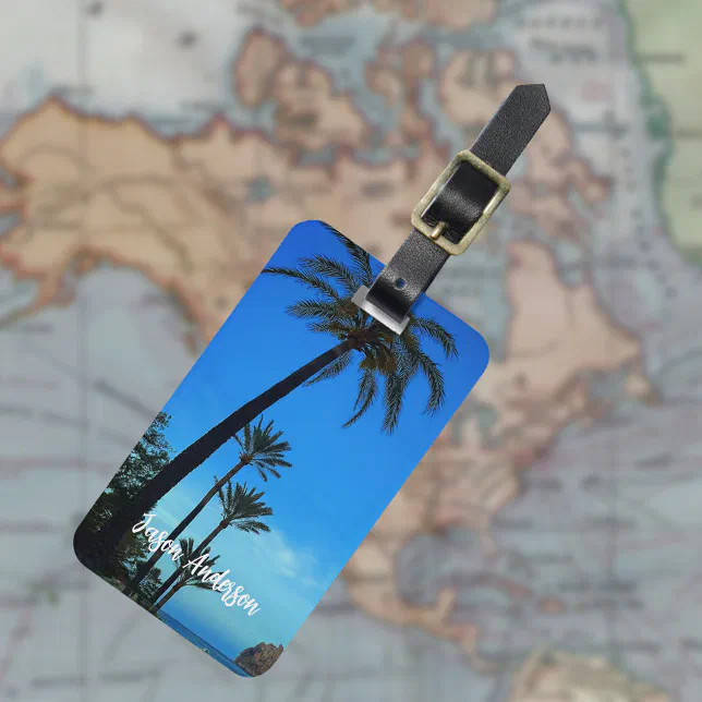 Custom photo travel vacation luggage tag | Zazzle