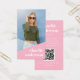 Custom photo trendy influencer pink profile cards | Zazzle