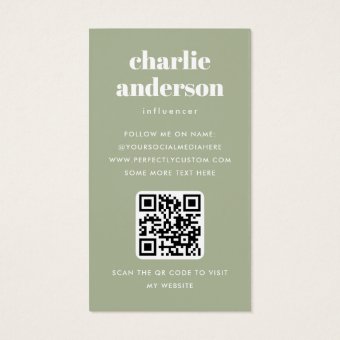 Custom photo trendy influencer profile cards | Zazzle