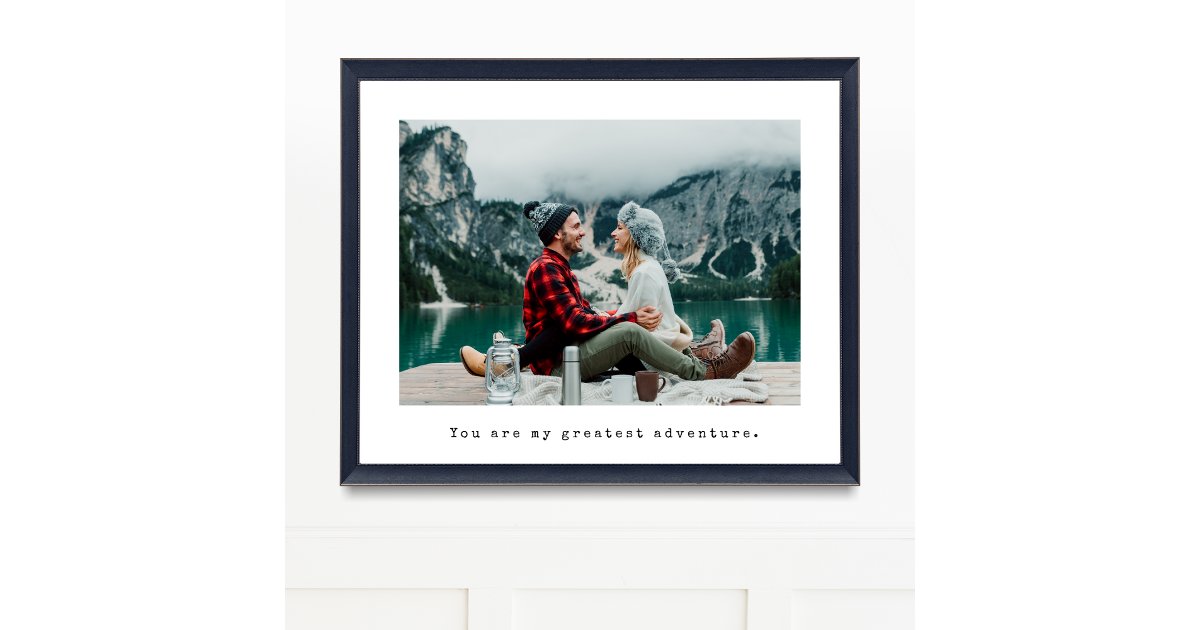 Custom Photo Typewriter Caption Poster | Zazzle