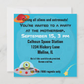 Custom Photo UFO Alien Birthday Invitation | Zazzle