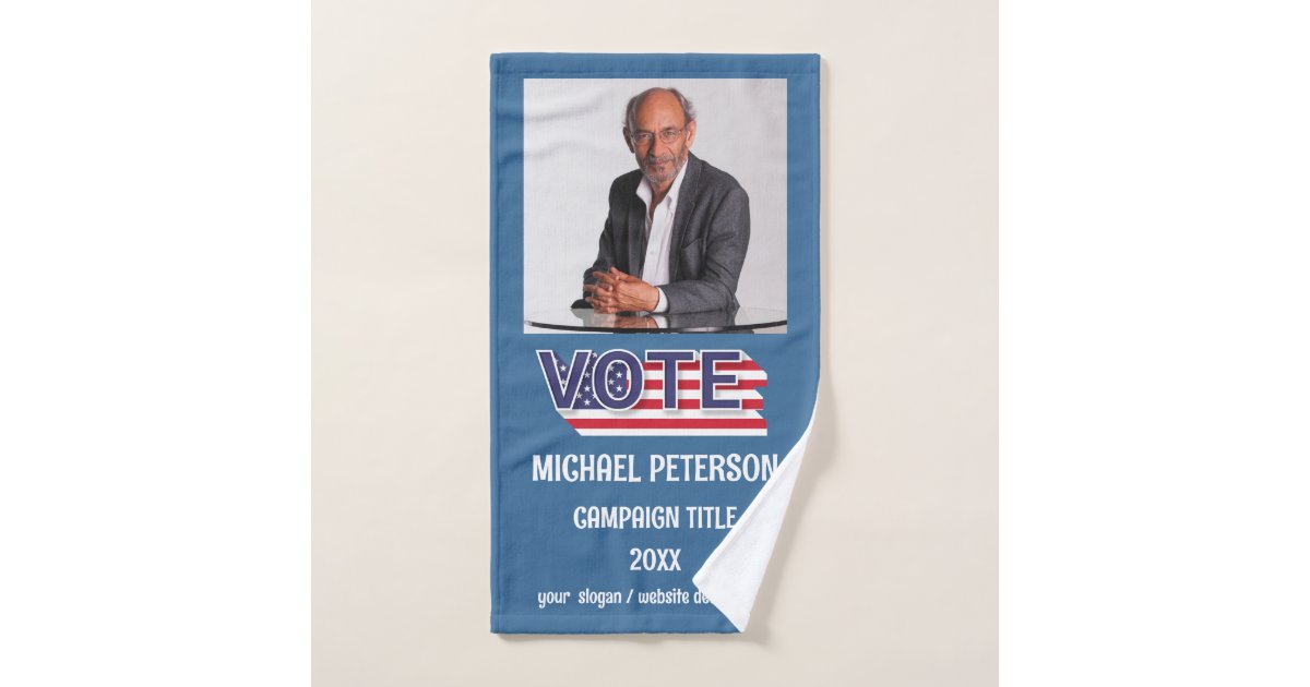 Custom Photo USA Election Campaign Rally Towel | Zazzle