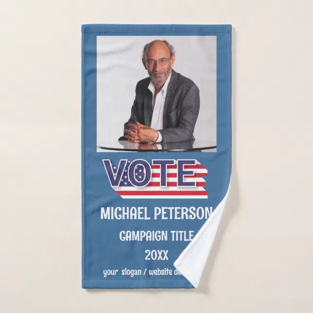 Custom Photo USA Election Campaign Rally Towel | Zazzle