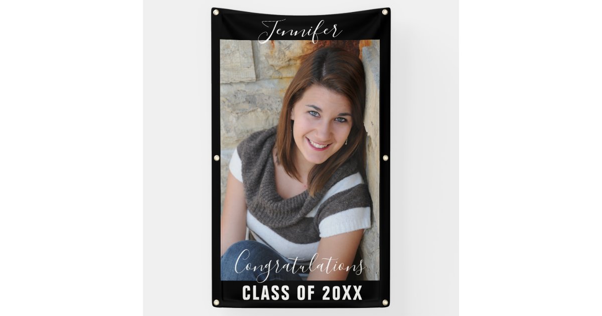 Custom Photo Vertical Graduation Banners | Zazzle