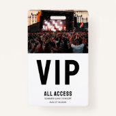 Custom Photo VIP All Access Pass Concert Badge | Zazzle