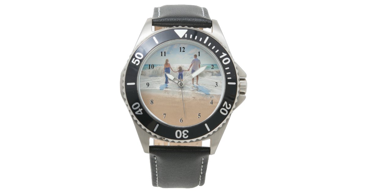 Custom Photo Watch Personalized Your Photo Gift | Zazzle