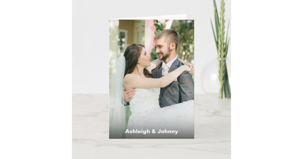 Custom Photo Wedding Card | Zazzle