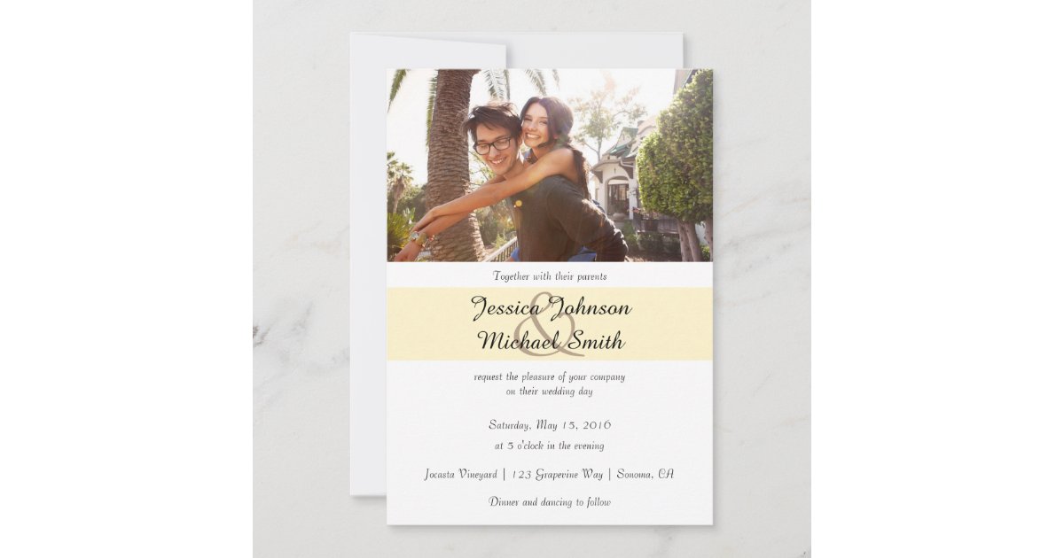 Custom Photo Wedding Invitation | Zazzle