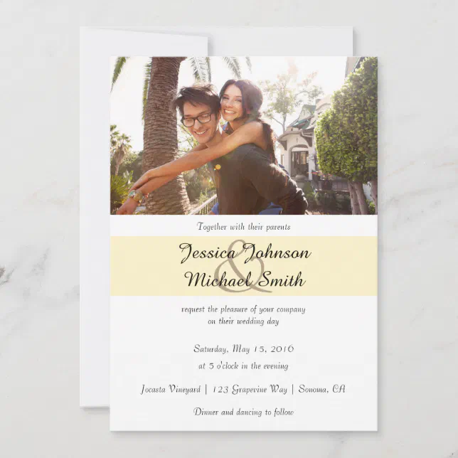 Custom Photo Wedding Invitation | Zazzle