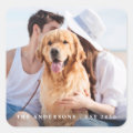 Custom Photo Wedding Square Sticker | Zazzle