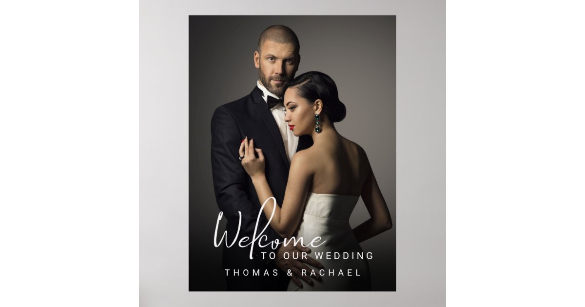 Custom Photo Wedding Welcome Poster | Zazzle