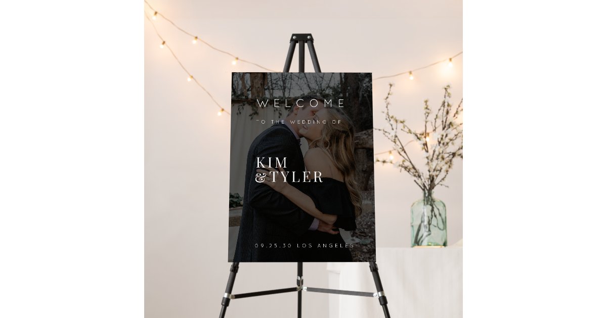 Custom photo wedding welcome sign | Zazzle