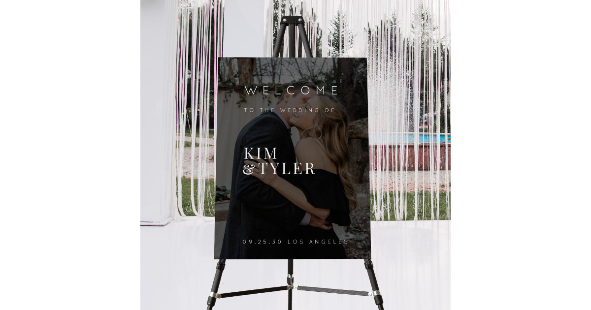 Custom photo wedding welcome sign | Zazzle