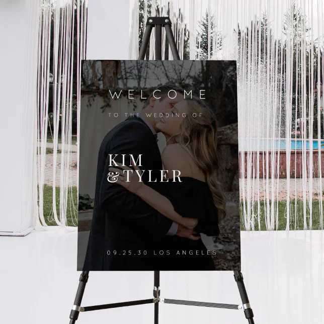 Custom photo wedding welcome sign | Zazzle