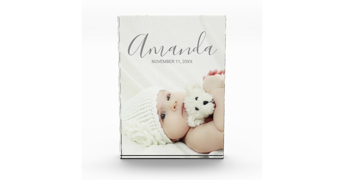 Custom Photo with Custom Name and Text Block | Zazzle