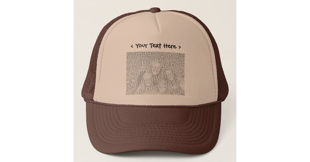 Custom Photo with Text Hat | Zazzle