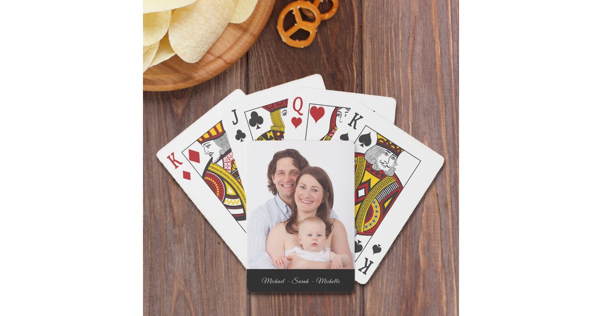 Custom Photo Your Name Playing Cards | Zazzle
