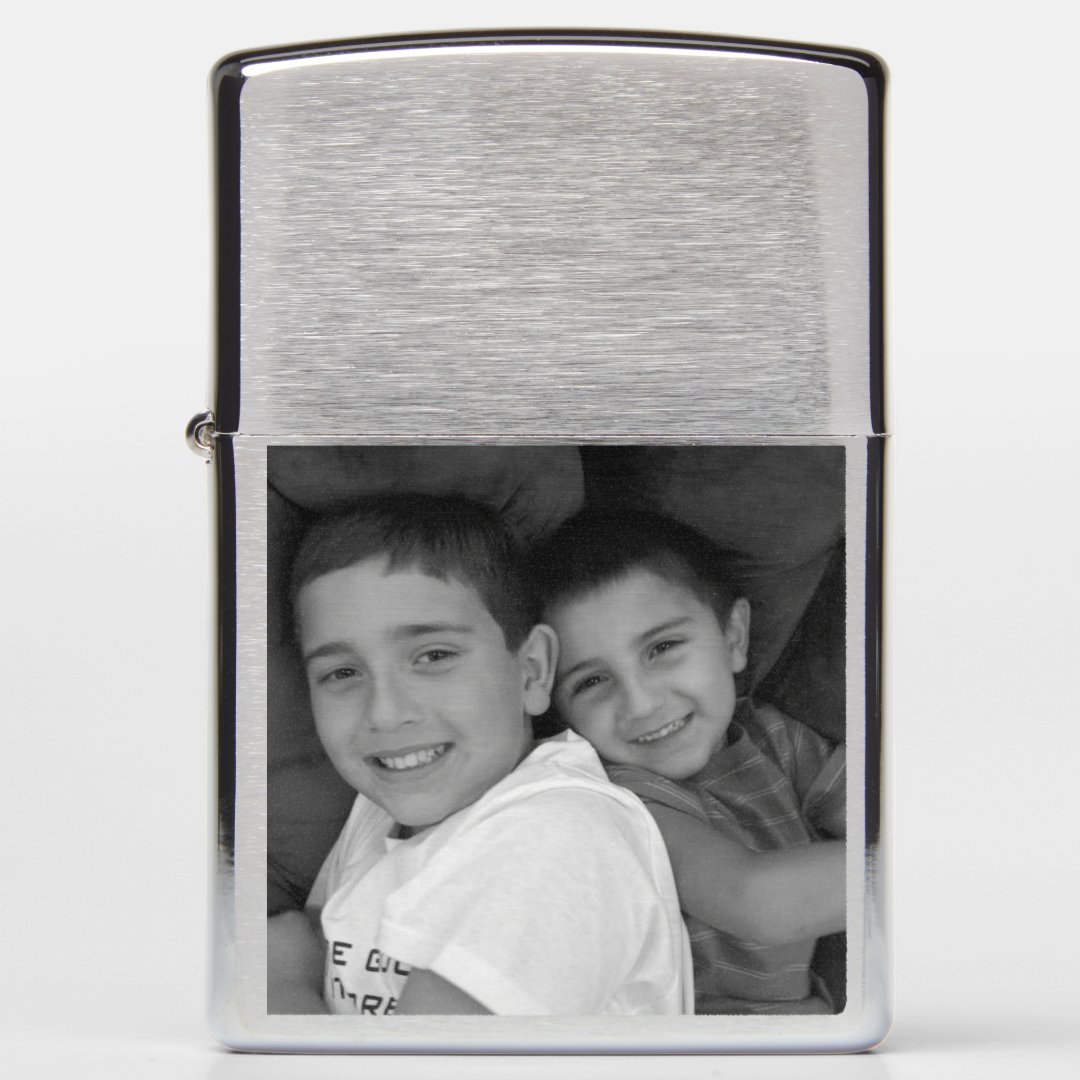 Custom Photo ZIPPO Chrome Pocket Lighter | Zazzle