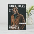 Custom Photos Birthday Magazine Cover Male 40th Invitation | Zazzle