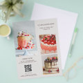 Custom Photos Scan QR Code Menu Cake Bakery Flyer | Zazzle