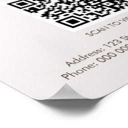 Custom Photos Scan QR Code Menu Cake Bakery Flyer Poster | Zazzle