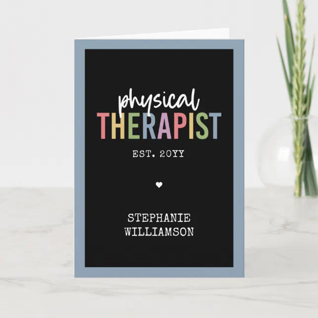 Custom Physical Therapist Pt Graduation Card Zazzle