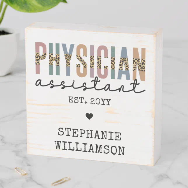Custom Physician Assistant Physician Associate Wooden Box Sign | Zazzle