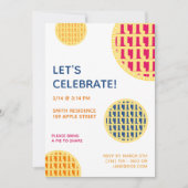 Custom Pi Day Pie Party Invitation Card Template | Zazzle