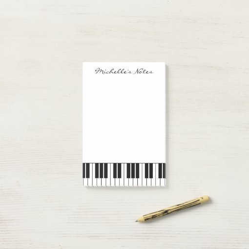 Custom piano keys sticky notes for pianist | Zazzle