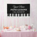 Custom piano lessons banner sign for music teacher | Zazzle