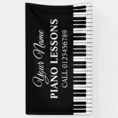 Custom piano lessons banner sign for music teacher | Zazzle