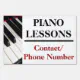 Custom Piano Lessons Yard Sign Ad | Zazzle