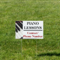 Custom Piano Lessons Yard Sign Ad | Zazzle