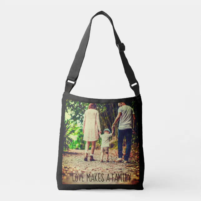 Custom picture and text crossbody bag | Zazzle