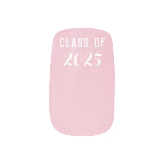 Custom Pink Class of 2025 Minx Nail Art | Zazzle