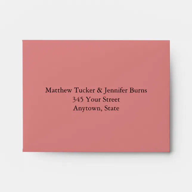 Custom Pink Envelope with Pre-Printed Address | Zazzle