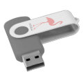 Custom pink flamingo bird swivel USB flash drive | Zazzle