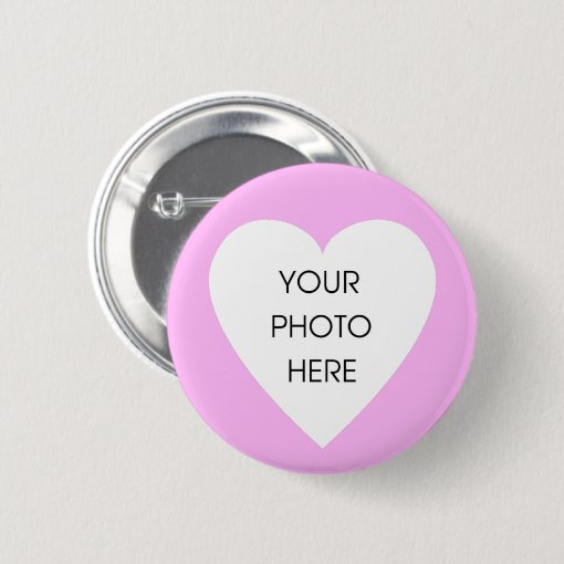 Custom Pink Heart Border ... - Customized Button | Zazzle