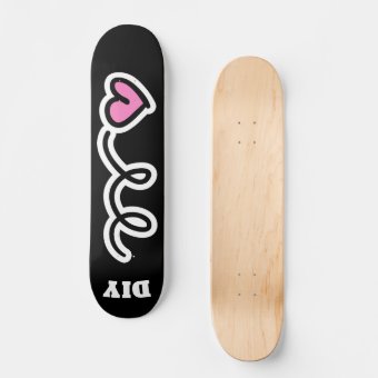 Custom pink heart design skateboard deck for girls | Zazzle