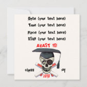 Custom Pirate Graduate Graduation Party Invitation | Zazzle