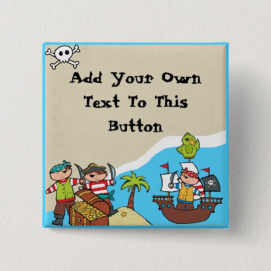 Custom Pirate Party Button | Zazzle.com