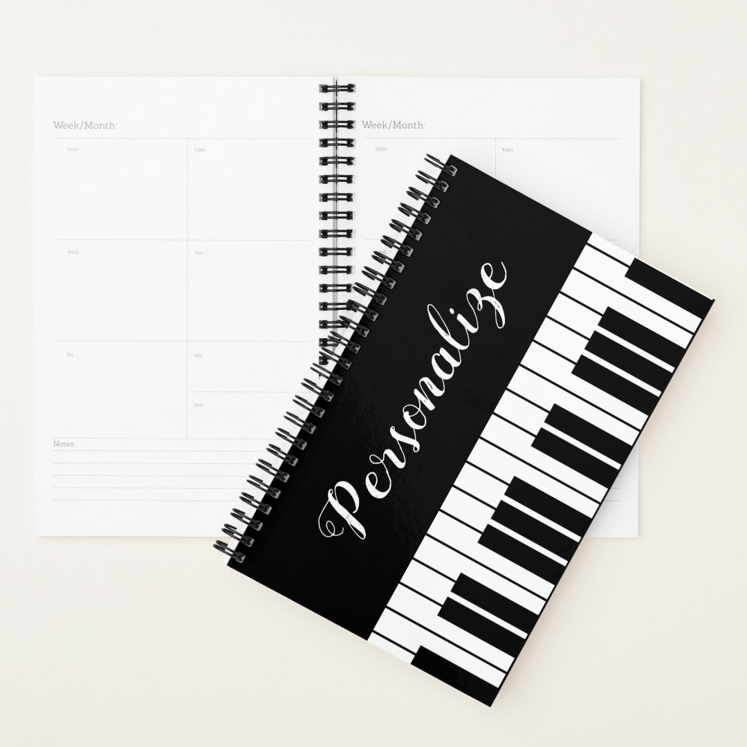 Custom planner for piano player or music teacher | Zazzle