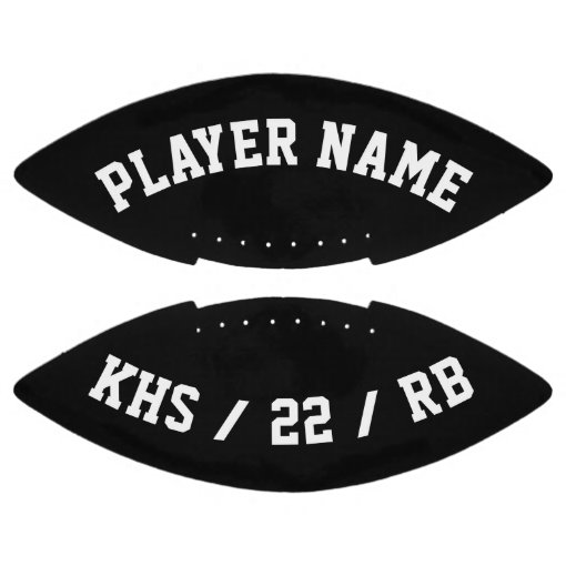 Custom Player Name and Number, School and Position Football | Zazzle