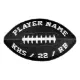 Custom Player Name and Number, School and Position Football | Zazzle